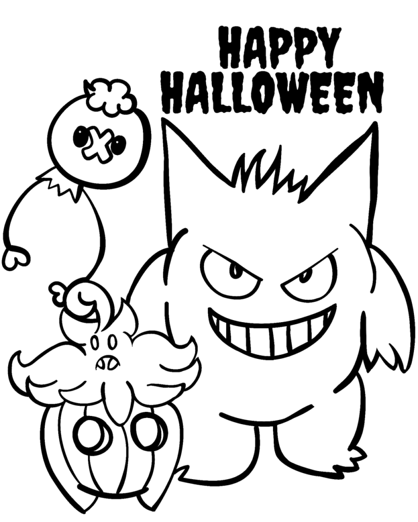 10 Spooky Pokemon Halloween Coloring Pages for October Fun | KoloringPages